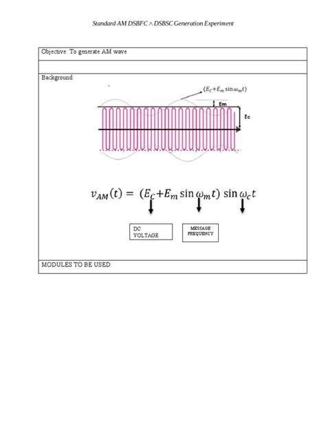 Simulation Activity 1 Dsbfc And Dsbsc Download Free Pdf Amplitude