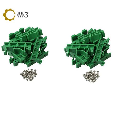 40pcs Drg 01 Pcb For Din 35 Rail Mount Mounting Support Adapter Circuit Board Bracket Holder