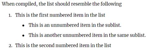 How To Itemize And Number List Adding Latex Bullet Points