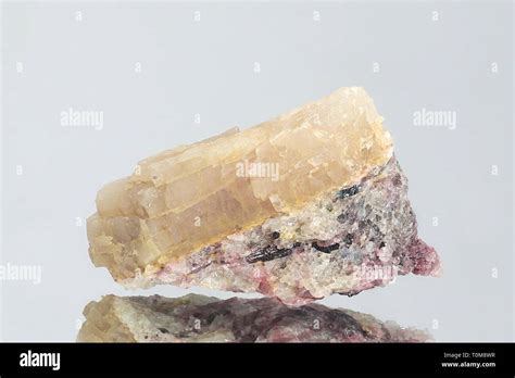 Crystal Of Major Industrial Lithium Ore Spodumene Sample From Haapaluoma Lithium Quarry In