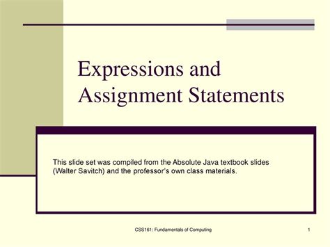 expressions and assignment statements ppt download
