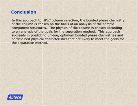 Ppt An Efficient Approach To Column Selection In Hplc Method Development Powerpoint