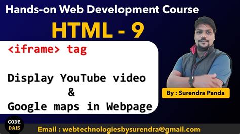 Iframe Display Google Map Youtube Video In Web Page In HTML HTML By Surendra YouTube