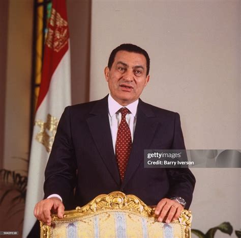 Pres Hosni Mubarak At Presidential Palace In Cairo Egypt News Photo