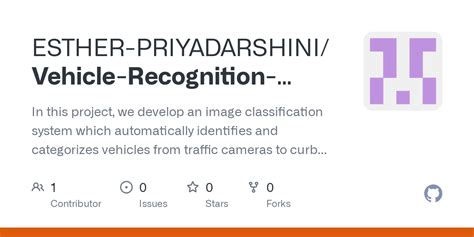 Github Esther Priyadarshini Vehicle Recognition System In This Project We Develop An Image