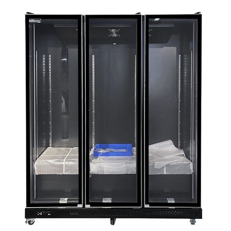 Air Cooled And Frost Free Oversized Capacity Three Door Led Lamp Display Refrigerator