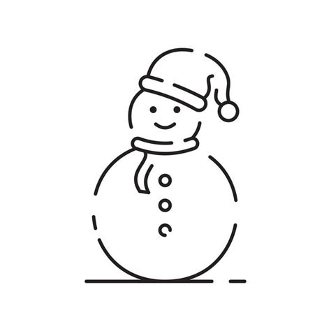 Snowman Line Vector Art Icons And Graphics For Free Download