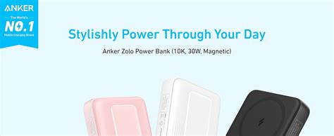 Anker Zolo Magnetic Power Bank Compact 10000mah Wireless Portable Charger With 30w Max Fast