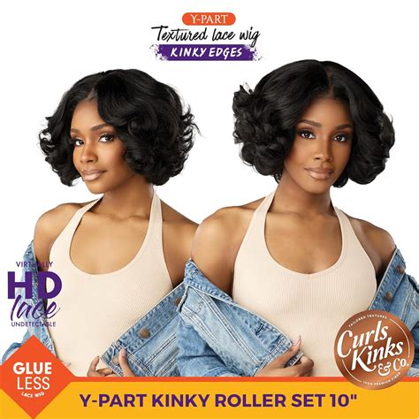 Sensationnel Curls Kinksandco Kinkyedges Wig Kinky Roller Set 10 Inch Y Part Lace Natural