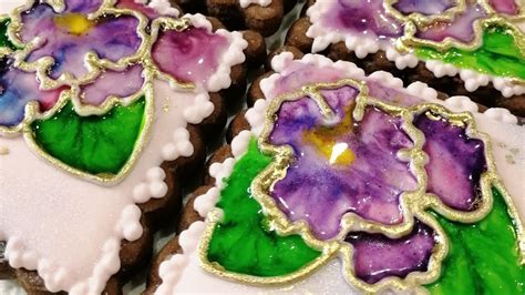 Пряник в витражном стиле. - YouTube