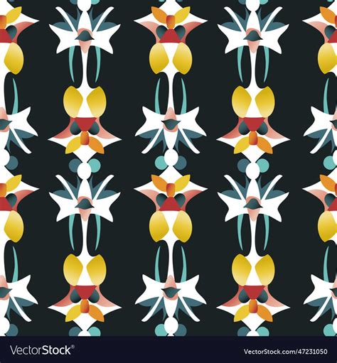 Retro Geometric Abstract Seamless Pattern In Style