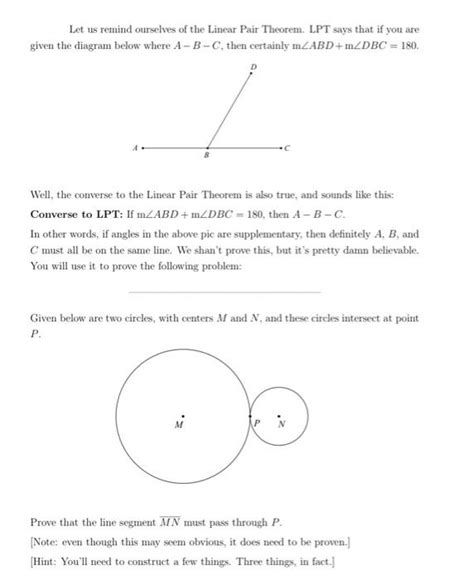 Solved Let Us Remind Ourselves Of The Linear Pair Theorem