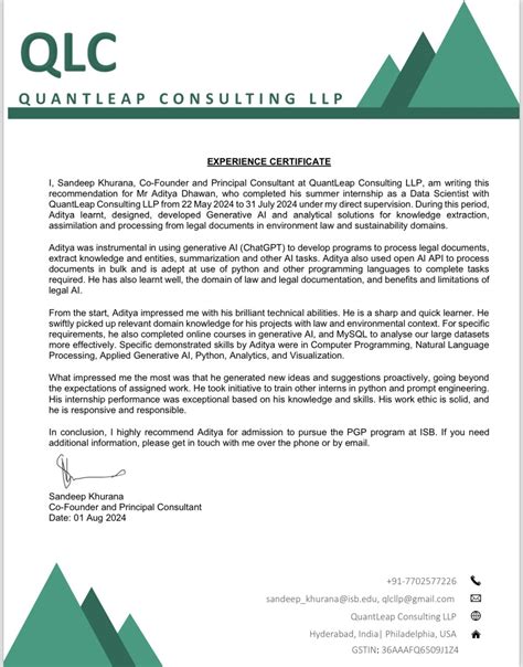 Ai Generativeai Legaltech Datascience Internship Machinelearning Aditya Dhawan