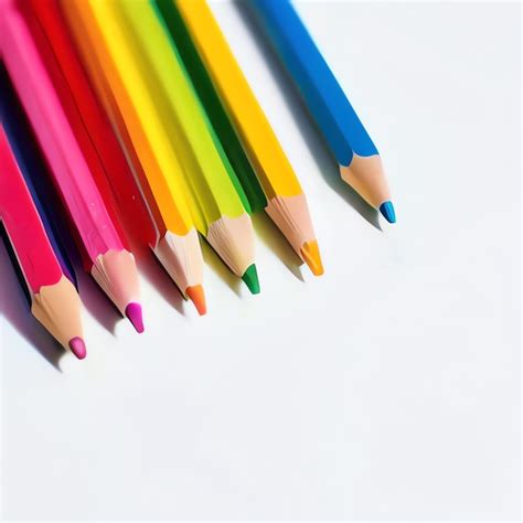 A Minimal Pencils Background Rainbow Scribbles Premium Ai Generated Image