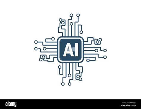 artificial intelligence ai processor chip icon logo design vector ai