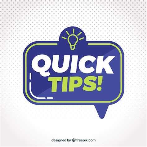 Premium Vector Quick Tip Composition With Flat Design