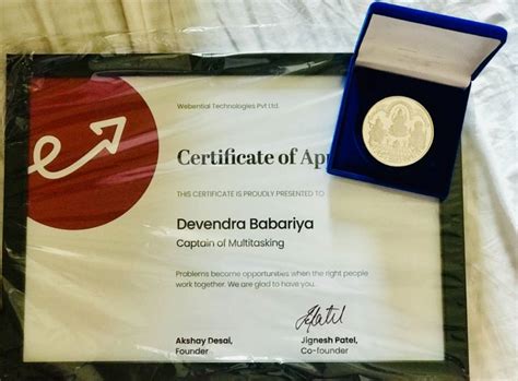 Devendra Babariya On Linkedin Thank You Webential For Appreciation