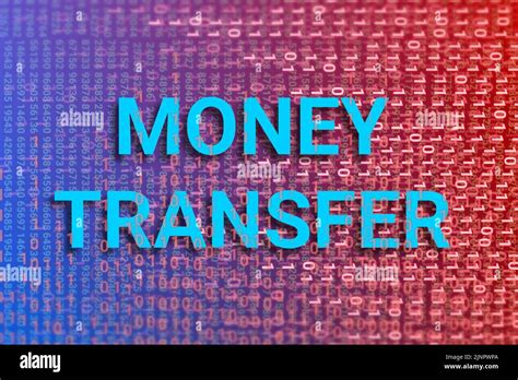 Money Transfer Cyber Crime Online Hacking Warning And Fraud Background With Blur Digital Code