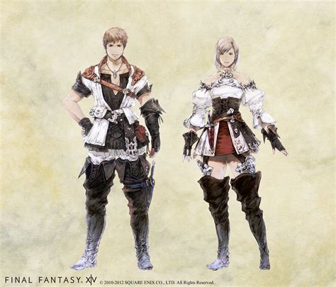 Final Fantasy XIV Hyur And Miqote Artwork Gematsu