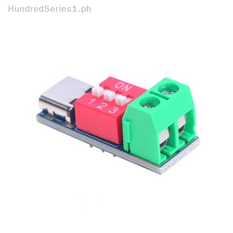 HundredSeries USB C PD Trigger Board Module PD QC Decoy Board Fast Charge USB Type C To High