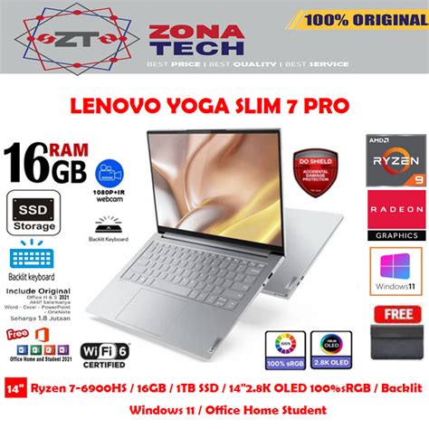 Jual Lenovo Yoga Slim Pro Ryzen Hs Gb Tb Ssd K Oled W Ohs Shopee Indonesia