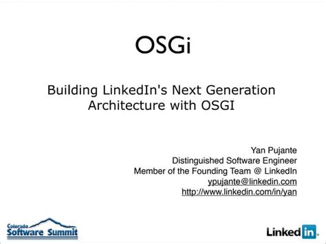 building linkedin s next generation architecture with osgi pdf computer software and