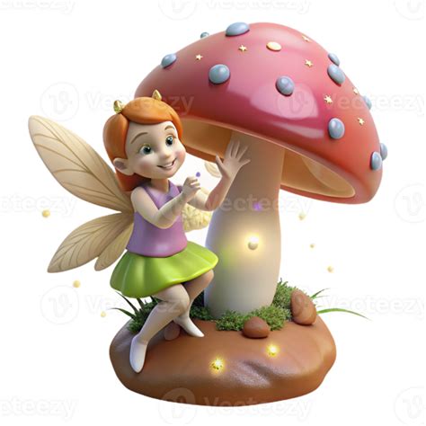 Vibrant Vintage A Mischievous Pixie With Gossamer Wings Dusting A