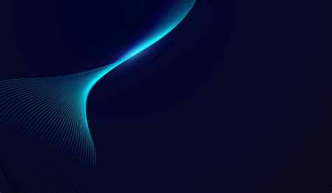 어두운 배경에 기술 및 Ai 개념을 위한 물결 모양의 선이 있는 진한 파란색 추상 배경과 파란색 그라데이션 흐르는 웨이브 라인이 있습니다 미래 기술 벡터 0명에 대한 스톡
