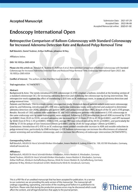 Pdf Retrospective Comparison Of Balloon Colonoscopy With Standard