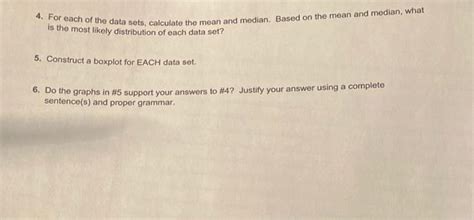 solved use the following data sets in problems 4 6 data