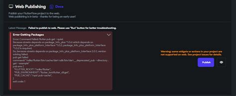 Web Deployment Error Issue FlutterFlow Flutterflow Issues GitHub