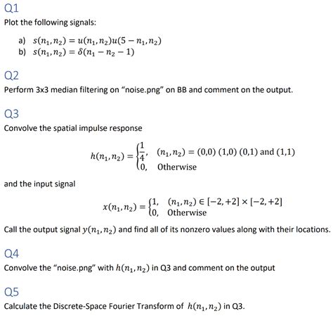 q1 plot the following signals a s nı n2 u nı