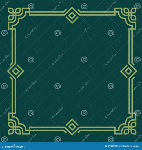 Simple Line Frame Border Decorative Vector Stock Vector Illustration Of Line Victorian 298589216