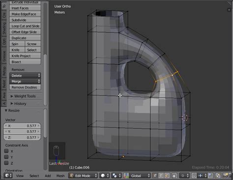 Modeling How To Remove Part Of A Model And Create A Handle Blender Stack Exchange