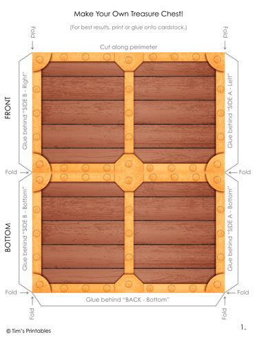Treasure Chest Template Tim S Printables