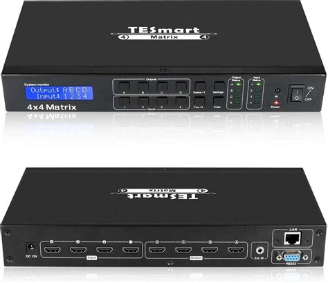 przełącznik kvm switch hdmi matrix 4x4 4k ultra hd rs232 tcp ip sklep