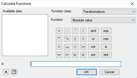 Calculate Functions Genstat Knowledge Base