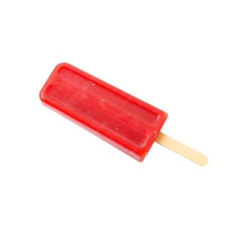 Red Ice Pop Raspberry Single Popsicle Popsicle Ice Cream Red Ice