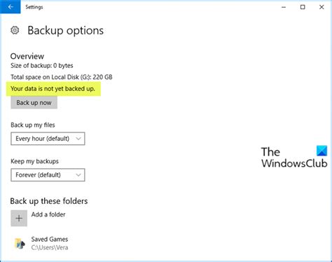 Your Data Is Not Yet Backed Up File History On Windows 11