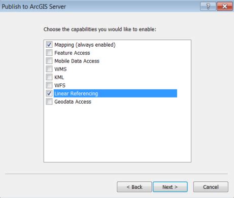 Enabling The Linear Referencing CapabilityArcGIS Roads And Highways Server Documentation For