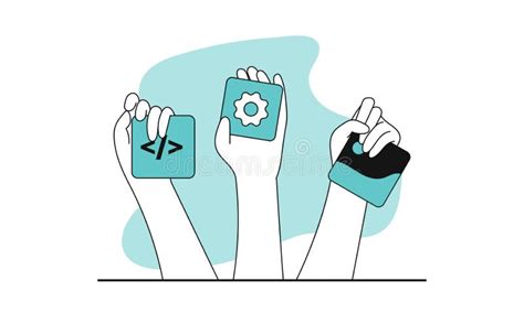 Development Team Vector Illustration Concept Business Development And Software Programming