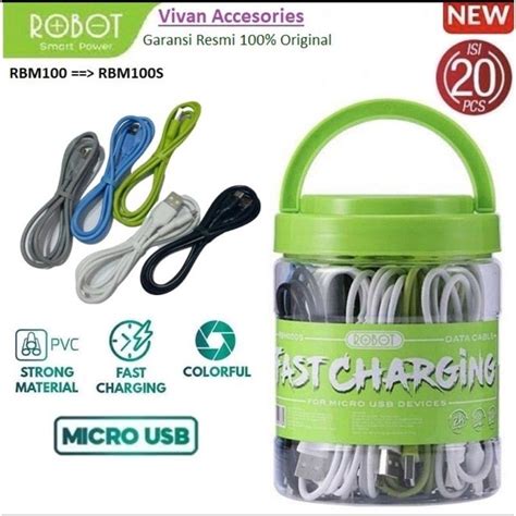 Jual Kabel Data Robot A Rbm Data Cable Micro Usb Cm Fast Charging Original Per Pcs
