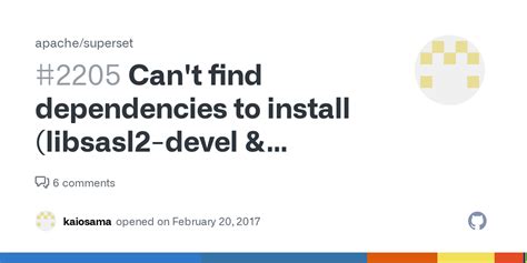 Cant Find Dependencies To Install Libsasl2 Devel And Python Wheel