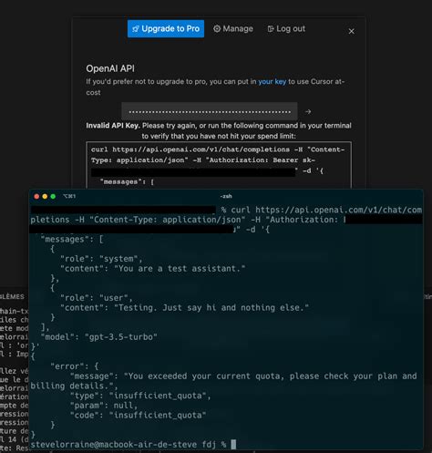 my openai api key isn t working in cursor how to cursor