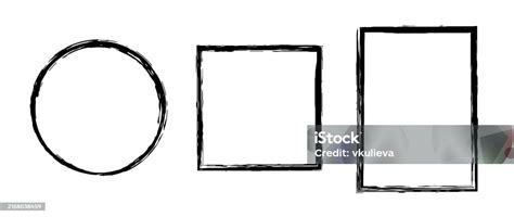그런 지 원 사각형 사각형 프레임 세트 원형과 직사각형 페인트 브러시 테두리 모음 디자인 배너 포스터 전단지 브로셔 표지를 위한