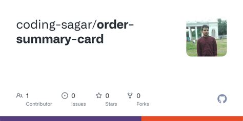 Github Coding Sagarorder Summary Card