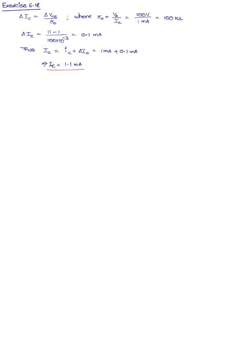 6 18 Consider The Circuit In Fig 6 18 A At Vce 1 V Vbe Is Adjusted To Yield A Collector