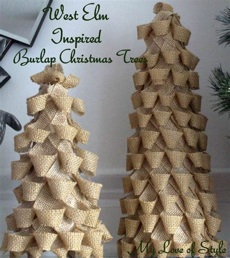 Easy West Elm Inspired Burlap Christmas Tree Tutorial Tip Junkie