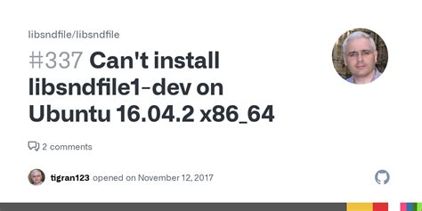 Can T Install Libsndfile Dev On Ubuntu X Issue Libsndfile Libsndfile GitHub