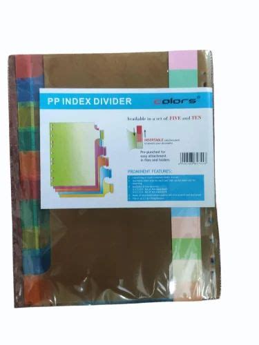 Colors Index File Seperator 1 10 At ₹ 62 Pack File Dividers In